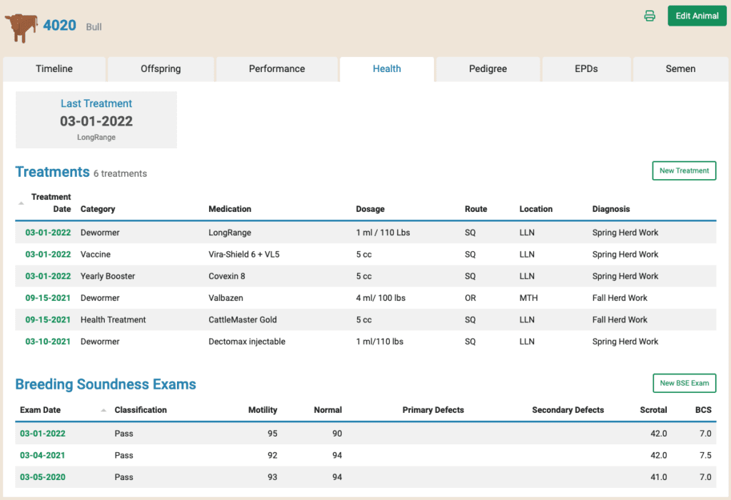 Herd Health Records - CattleMax