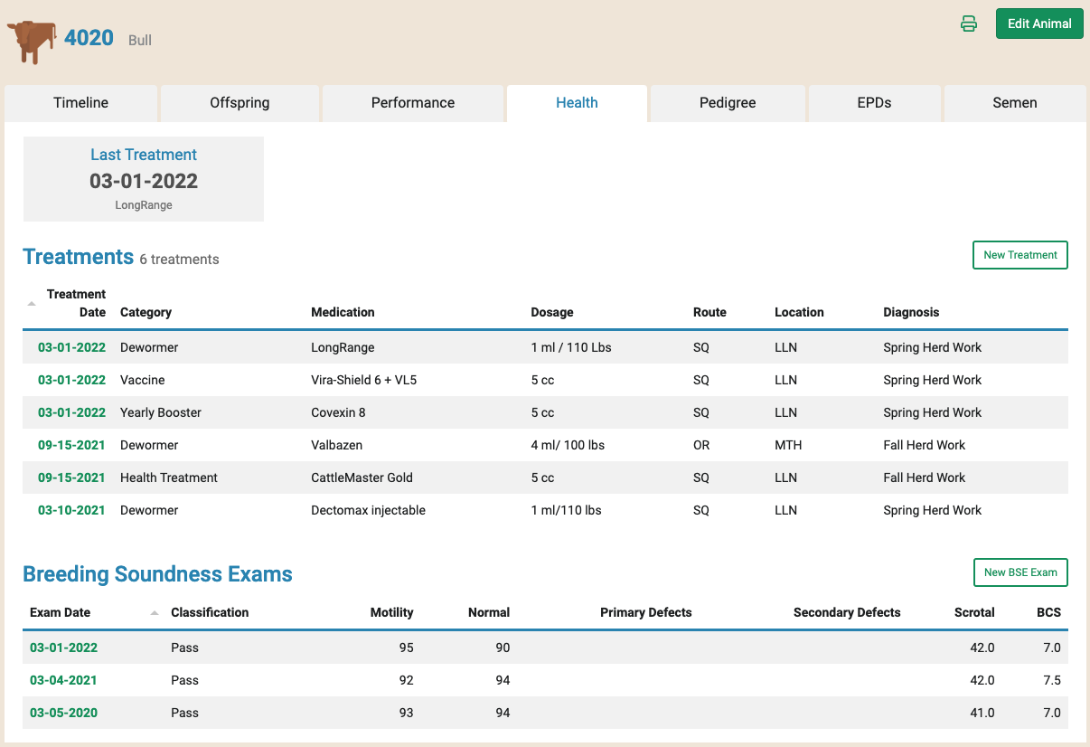Herd Health Records - CattleMax