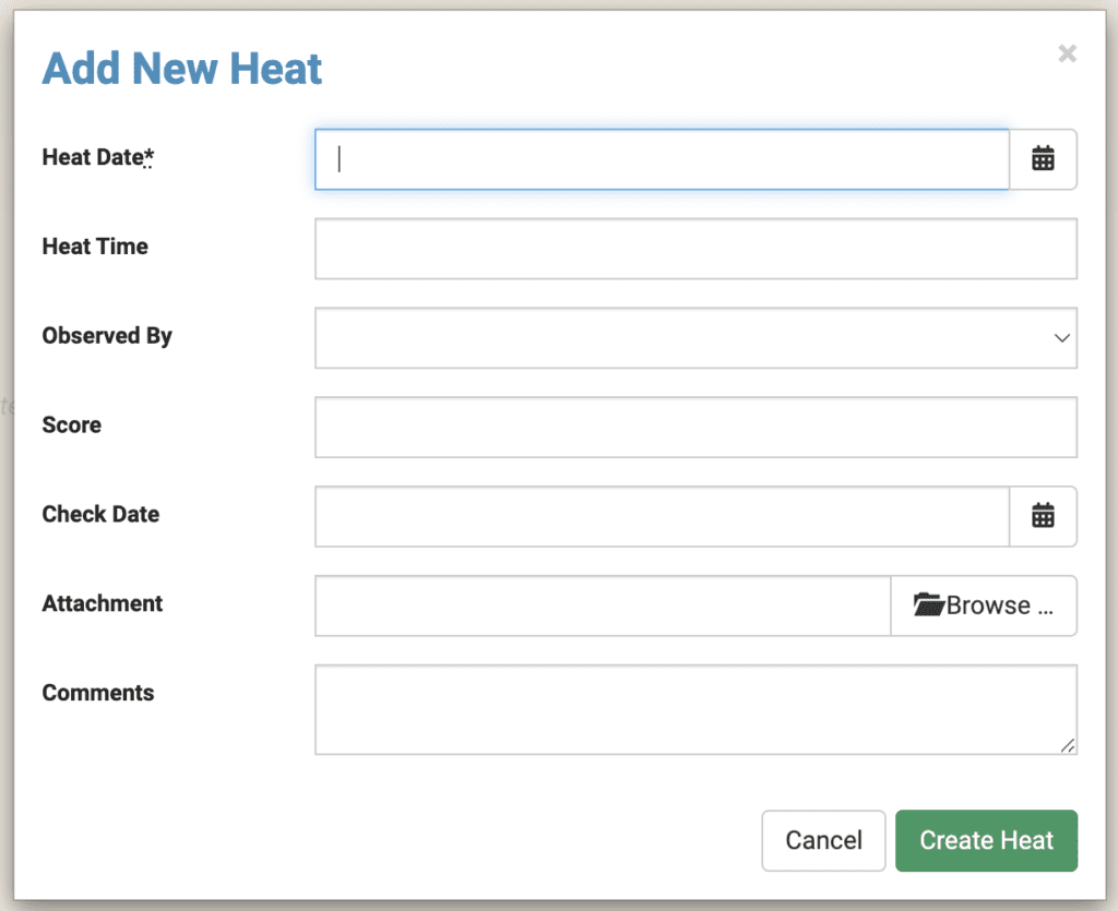 Heat Tracking Feature - CattleMax